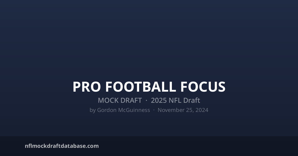 2025 NFL Mock Draft by Gordon McGuinness (Pro Football Focus) | NFL ...