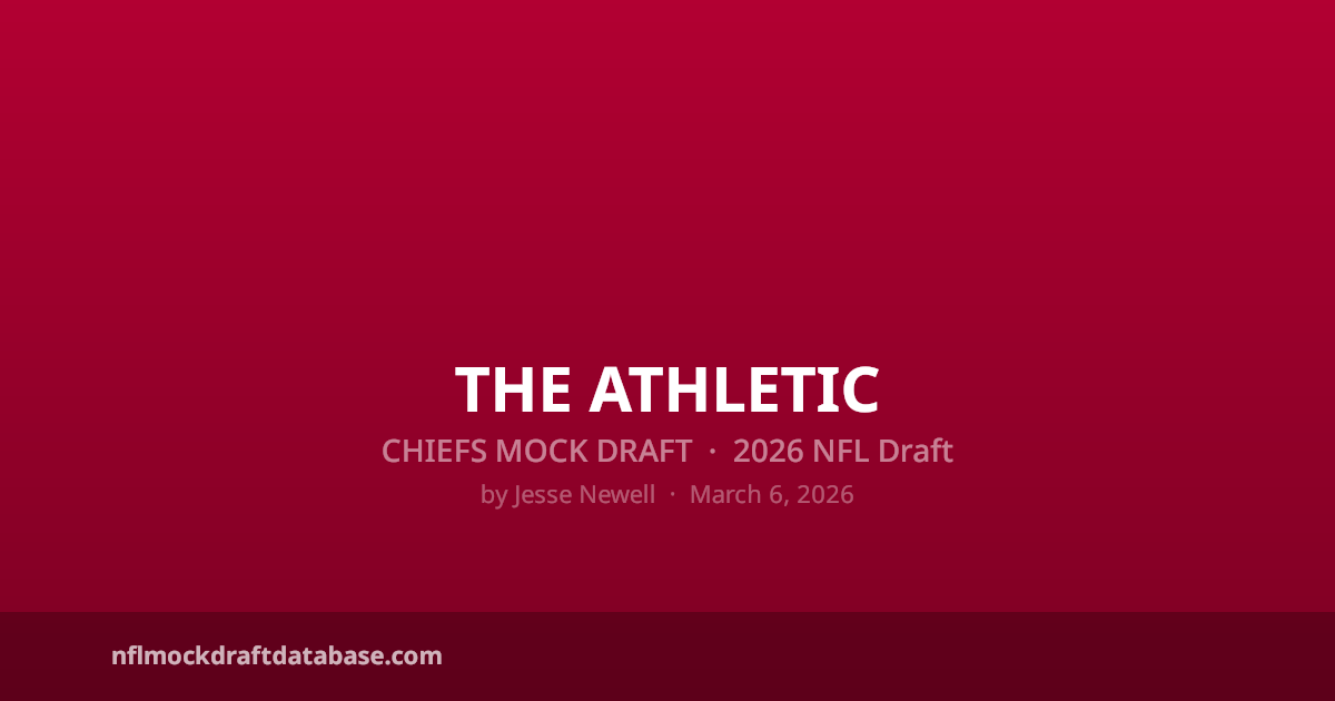 2026 Chiefs Mock Draft by Jesse Newell (The Athletic) | NFL Mock Draft ...