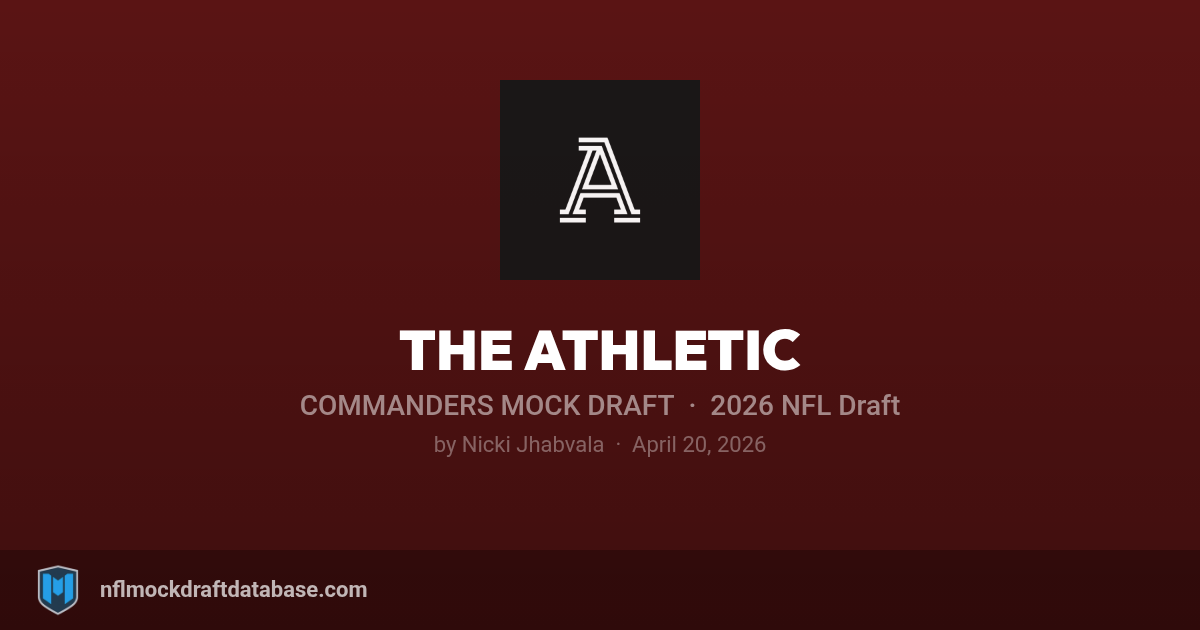 2026 Commanders Mock Draft by Nicki Jhabvala (The Athletic) | NFL Mock ...