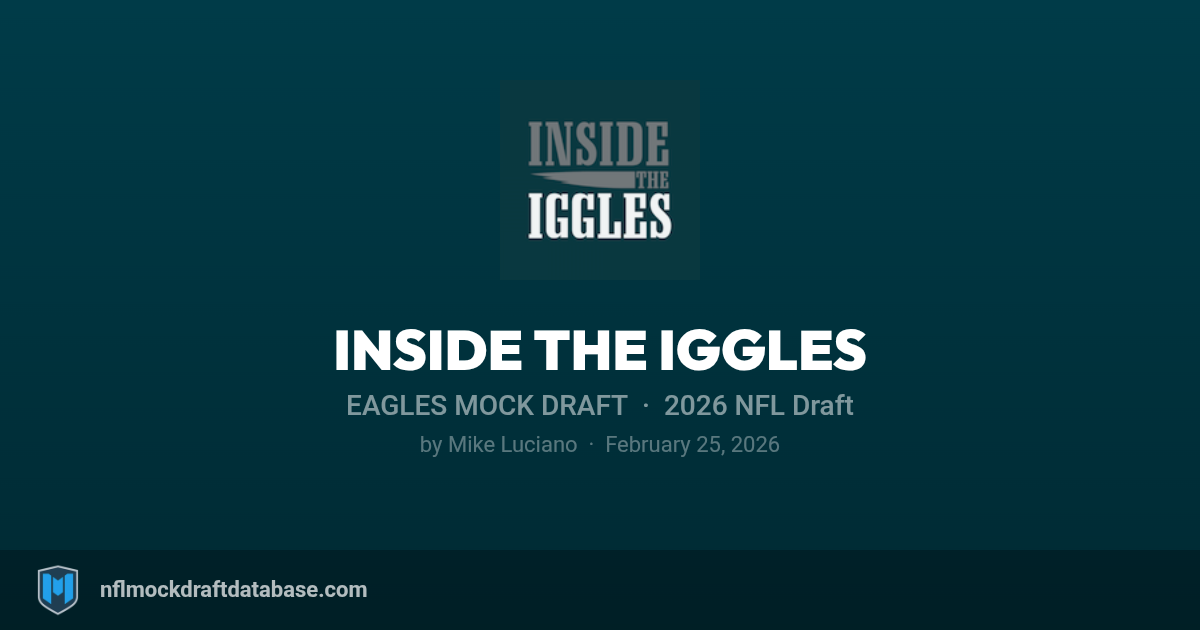 Inside The Iggles — Mike Luciano 2026 NFL Team Mock Draft | NFL Mock ...