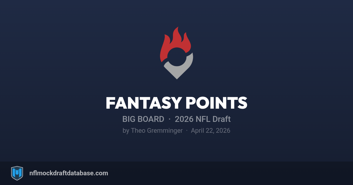 2026 NFL Big Board by Theo Gremminger (Fantasy Points) | NFL Mock Draft ...