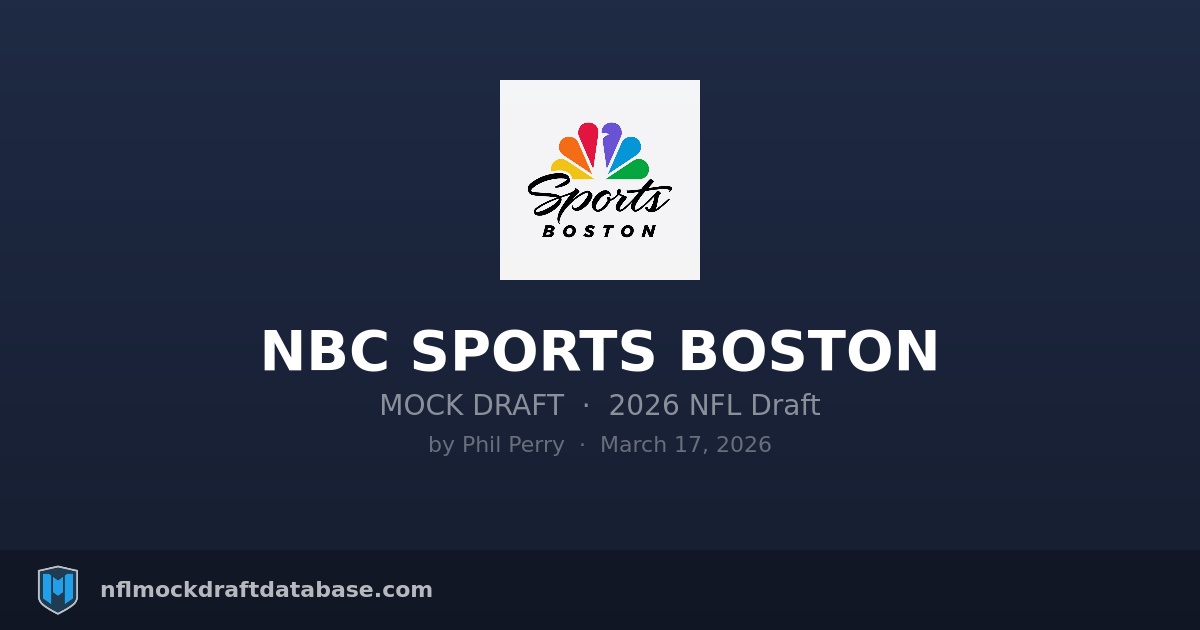 2026 NFL Mock Draft by Phil Perry (NBC Sports Boston) | NFL Mock Draft ...