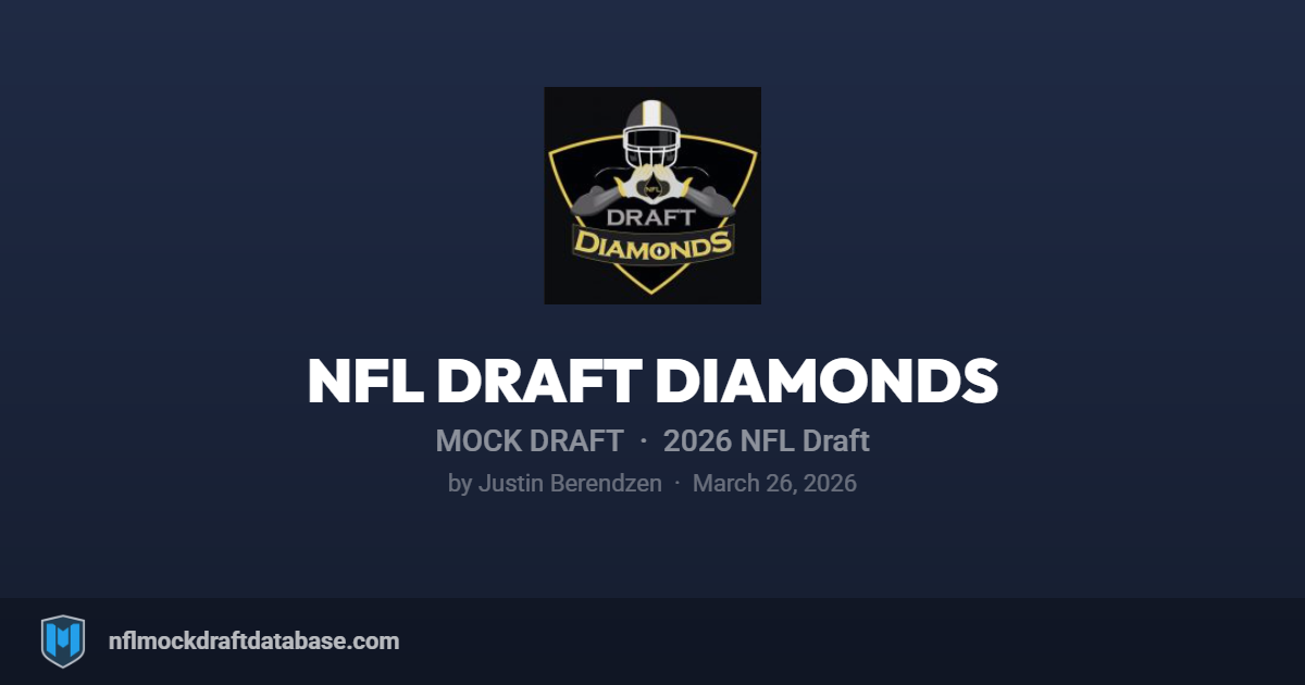 2026 NFL Mock Draft by Justin Berendzen (NFL Draft Diamonds) | NFL Mock ...