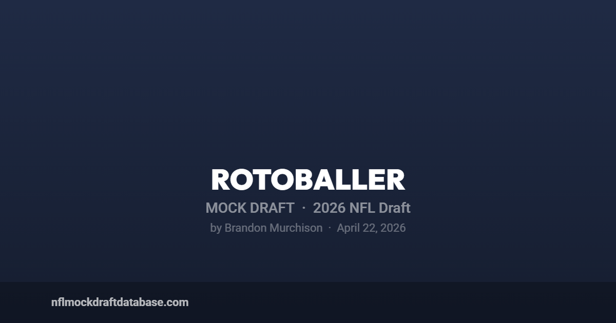 2026 NFL Mock Draft by Brandon Murchison (Rotoballer) | NFL Mock Draft ...