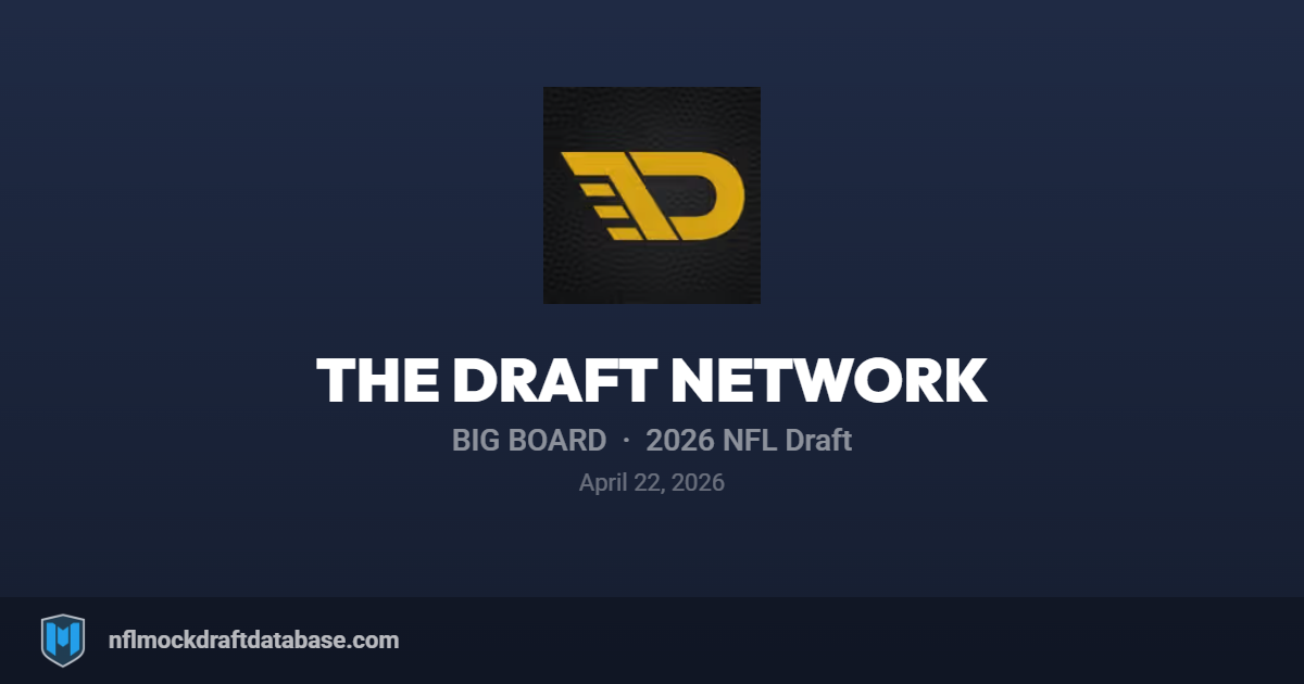 2026 NFL Big Board (The Draft Network) | NFL Mock Draft Database