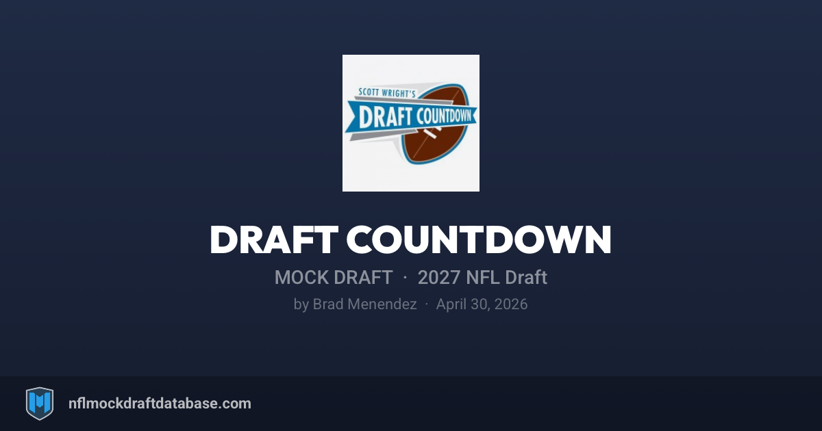 2027 NFL Mock Draft by Brad Menendez (Draft Countdown) | NFL Mock Draft ...