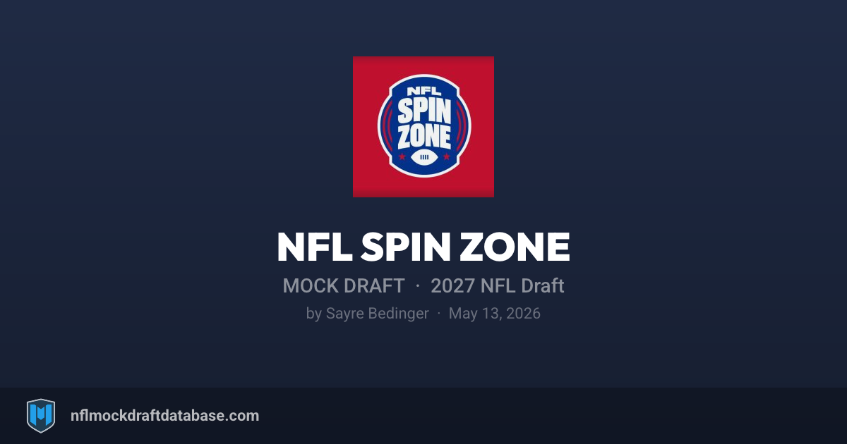 2027 NFL Mock Draft by Sayre Bedinger (NFL Spin Zone) | NFL Mock Draft ...