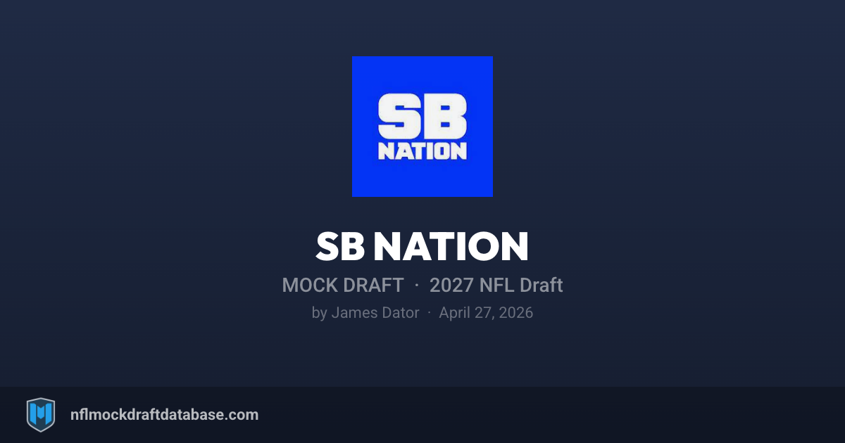 2027 NFL Mock Draft by James Dator (SB Nation) | NFL Mock Draft Database