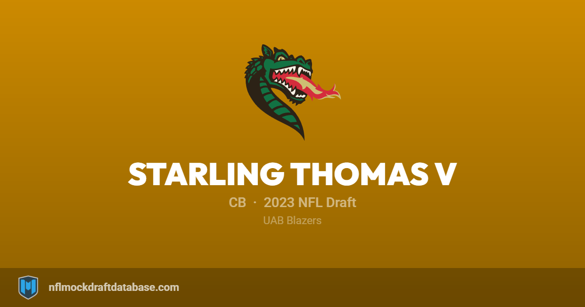 Starling Thomas V 2023 NFL Mock Draft Profile — CB | NFL Mock Draft ...