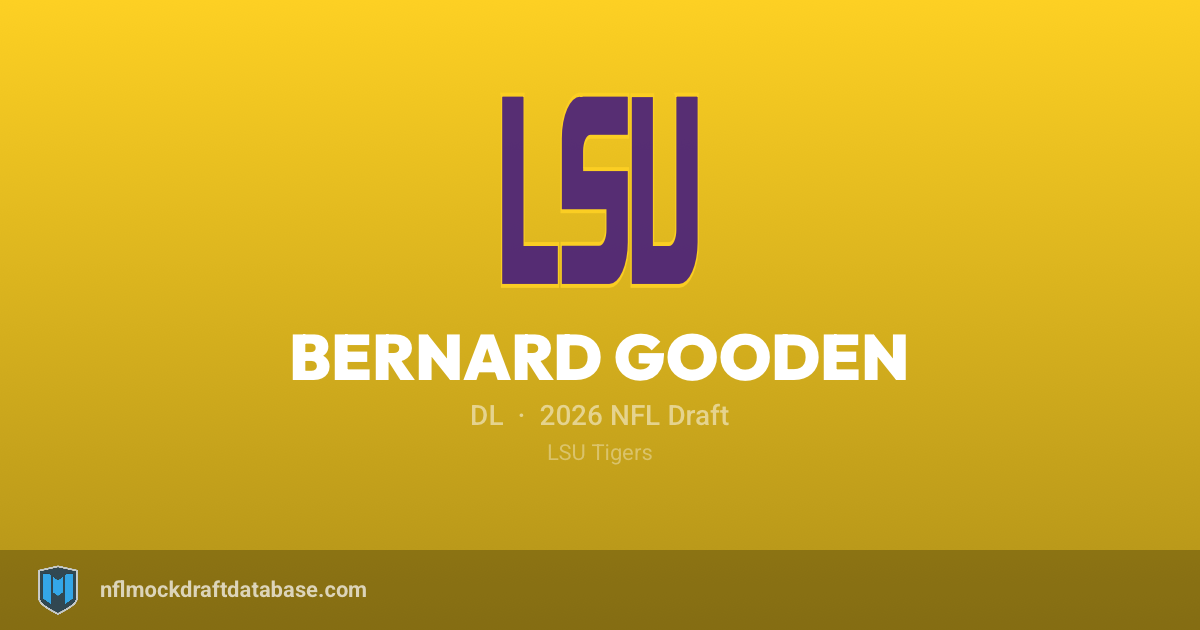 Bernard Gooden 2026 NFL Mock Draft Profile — DL | NFL Mock Draft Database