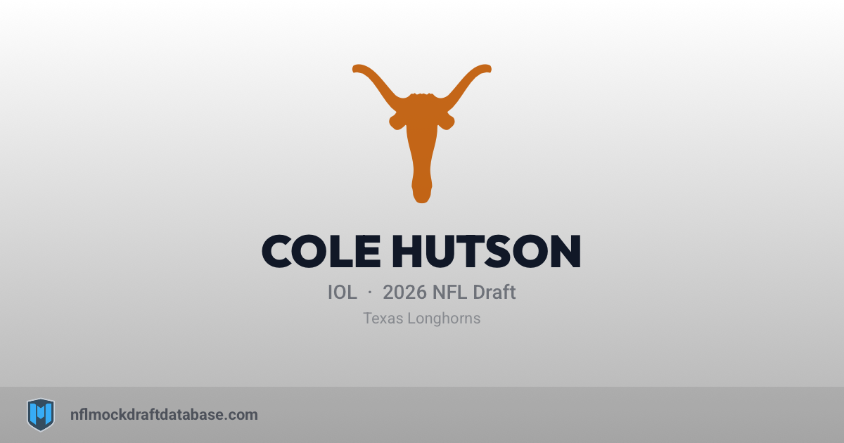 Cole Hutson 2026 NFL Mock Draft Profile — IOL | NFL Mock Draft Database