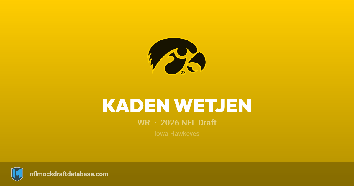 Kaden Wetjen 2026 NFL Mock Draft Profile — WR | NFL Mock Draft Database