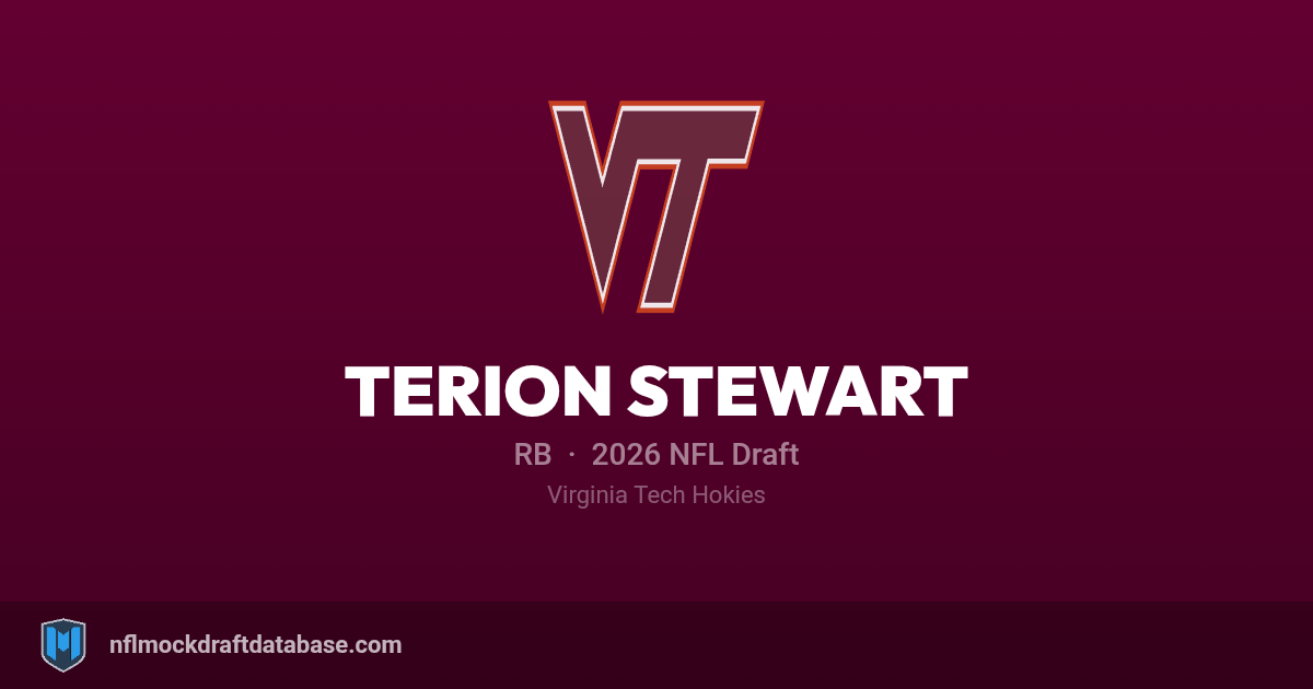 Terion Stewart 2026 NFL Mock Draft Profile — RB | NFL Mock Draft Database