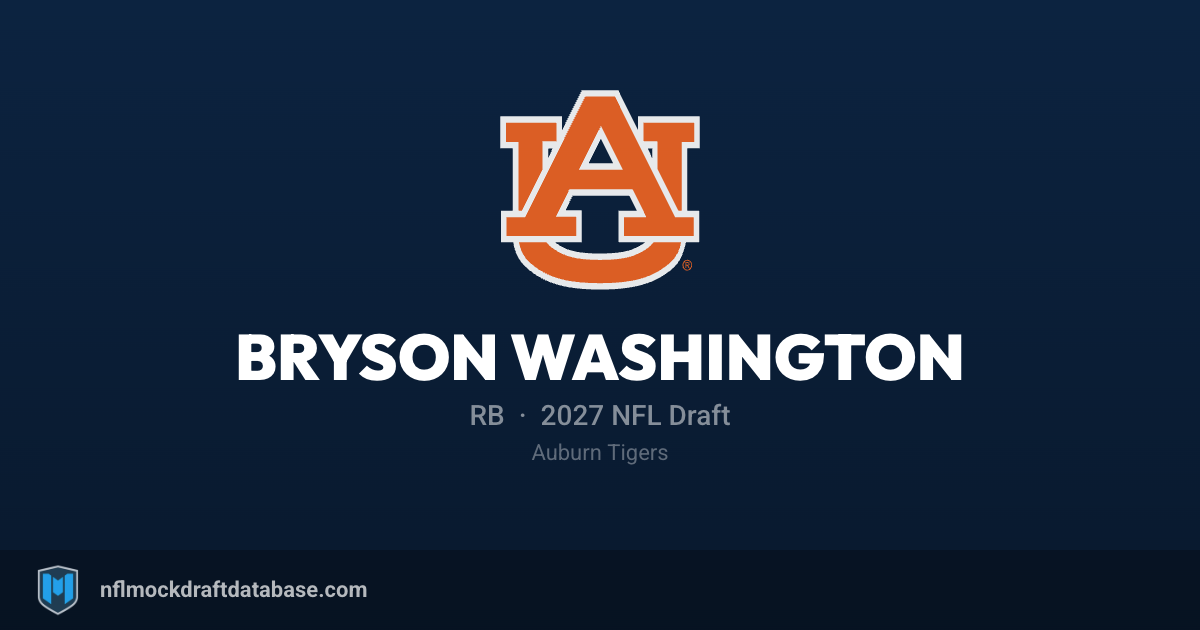 Bryson Washington 2027 NFL Mock Draft Profile — RB | NFL Mock Draft ...
