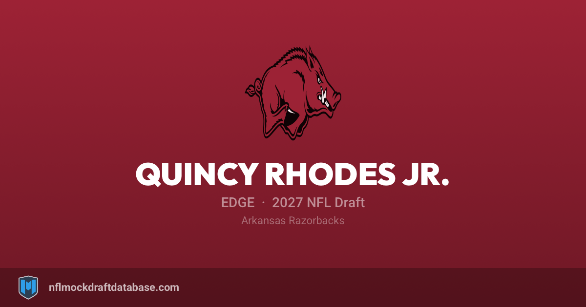 Quincy Rhodes Jr. 2027 NFL Mock Draft Profile — EDGE | NFL Mock Draft ...
